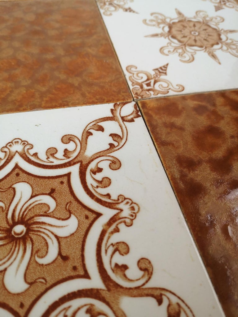 1 of the 150 Antique Dark Red/Brown Ceramic Tiles by Morialme, circa ...