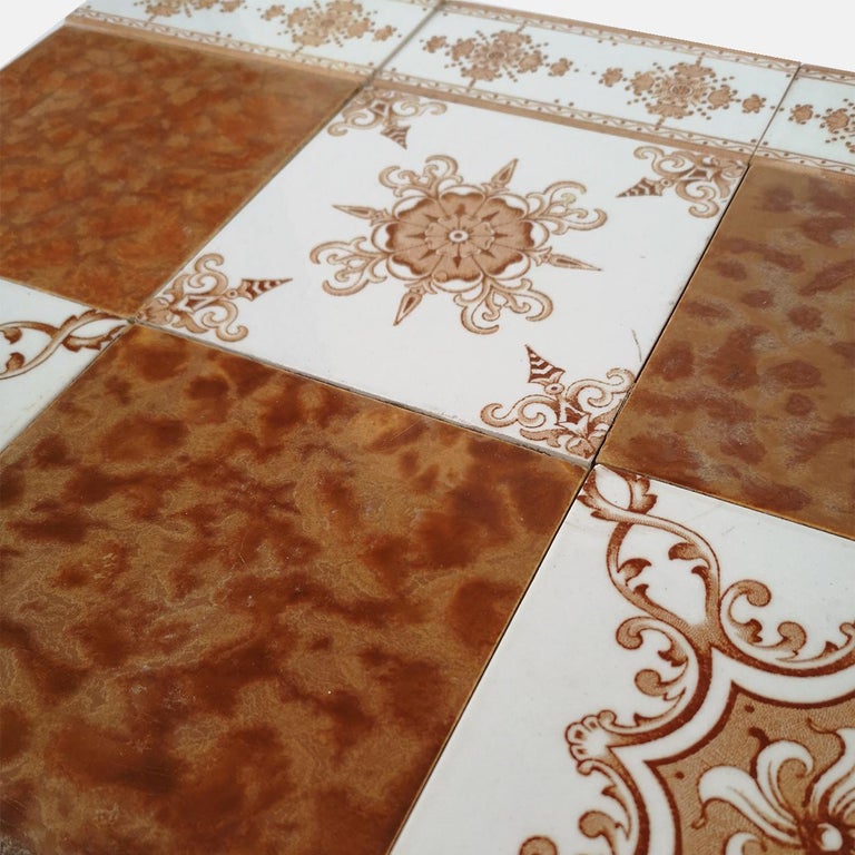 1 of the 150 Antique Dark Red/Brown Ceramic Tiles by Morialme, circa ...