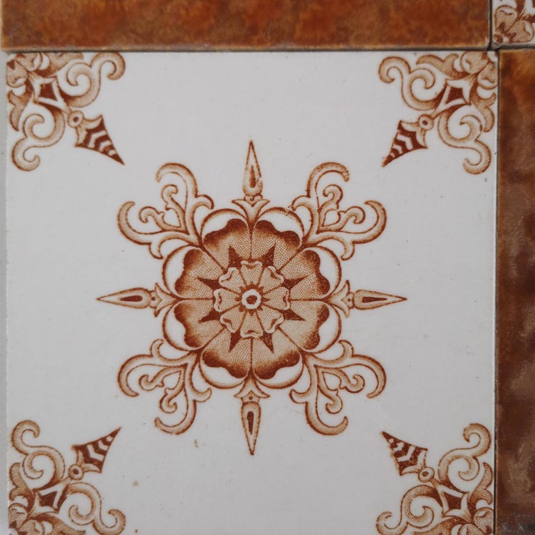 1 of the 150 Antique Dark Red/Brown Ceramic Tiles by Morialme, circa ...