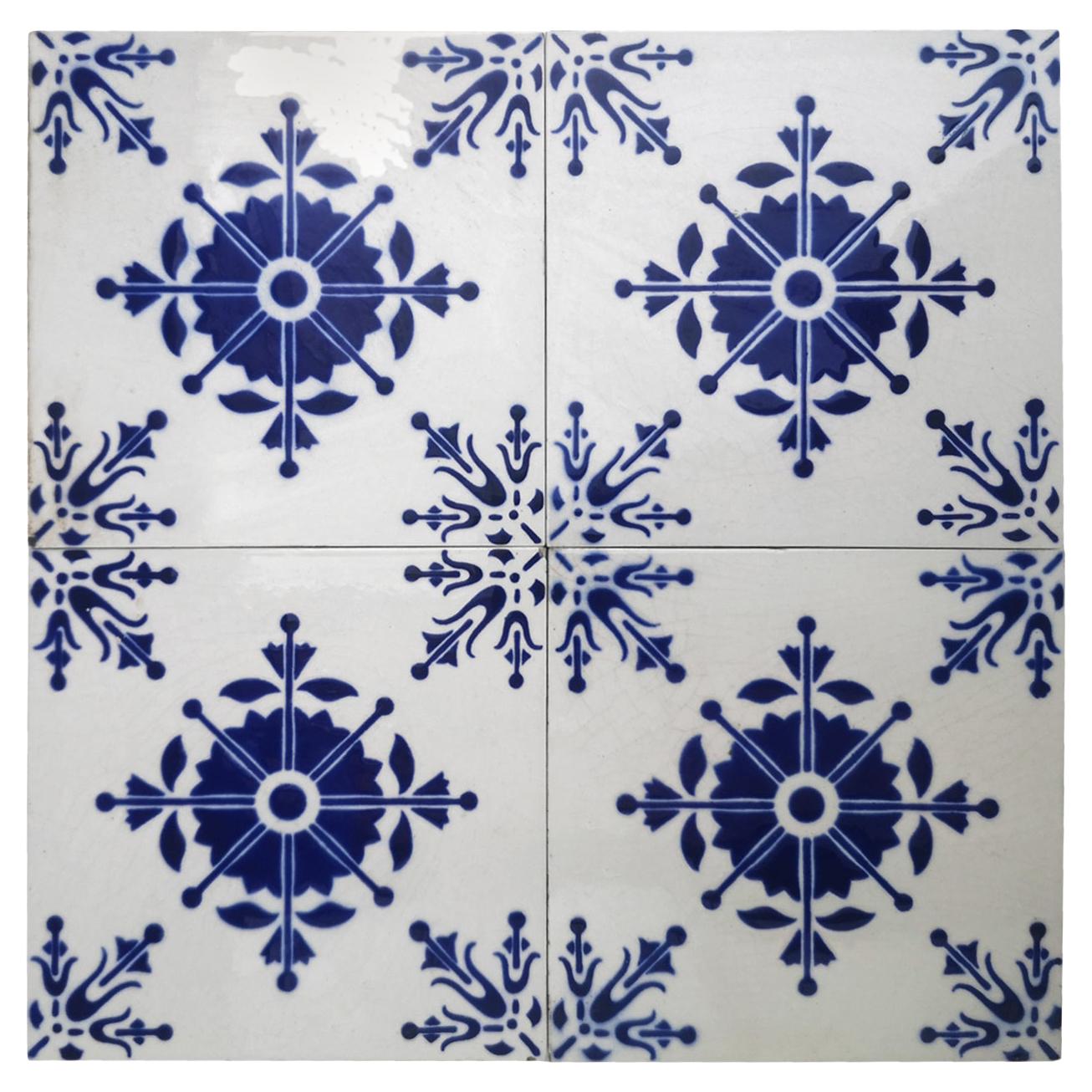 Set of 9 Glazed Art Deco Relief Tiles, Muster, 1930s For Sale at 1stDibs