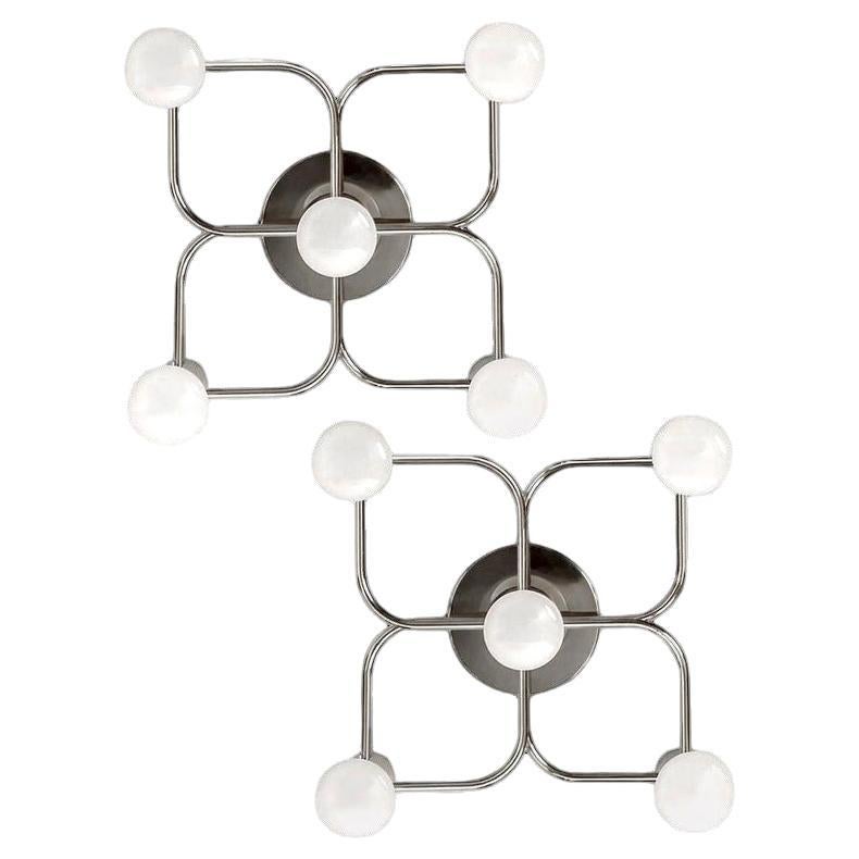 1 of the 2 Florian Schulz Brass Flush Mount Ceiling / Wall Lights For ...