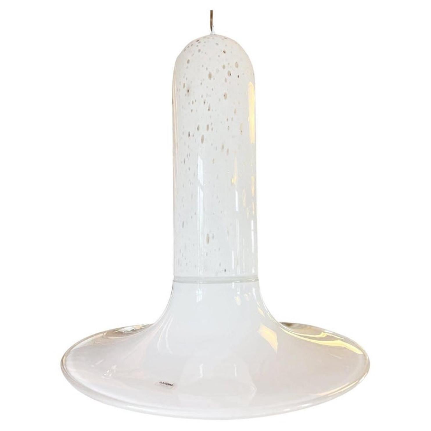 1 of the 2 Murano Glass Pendant Lamp by Barbini, 1970s For Sale at 1stDibs