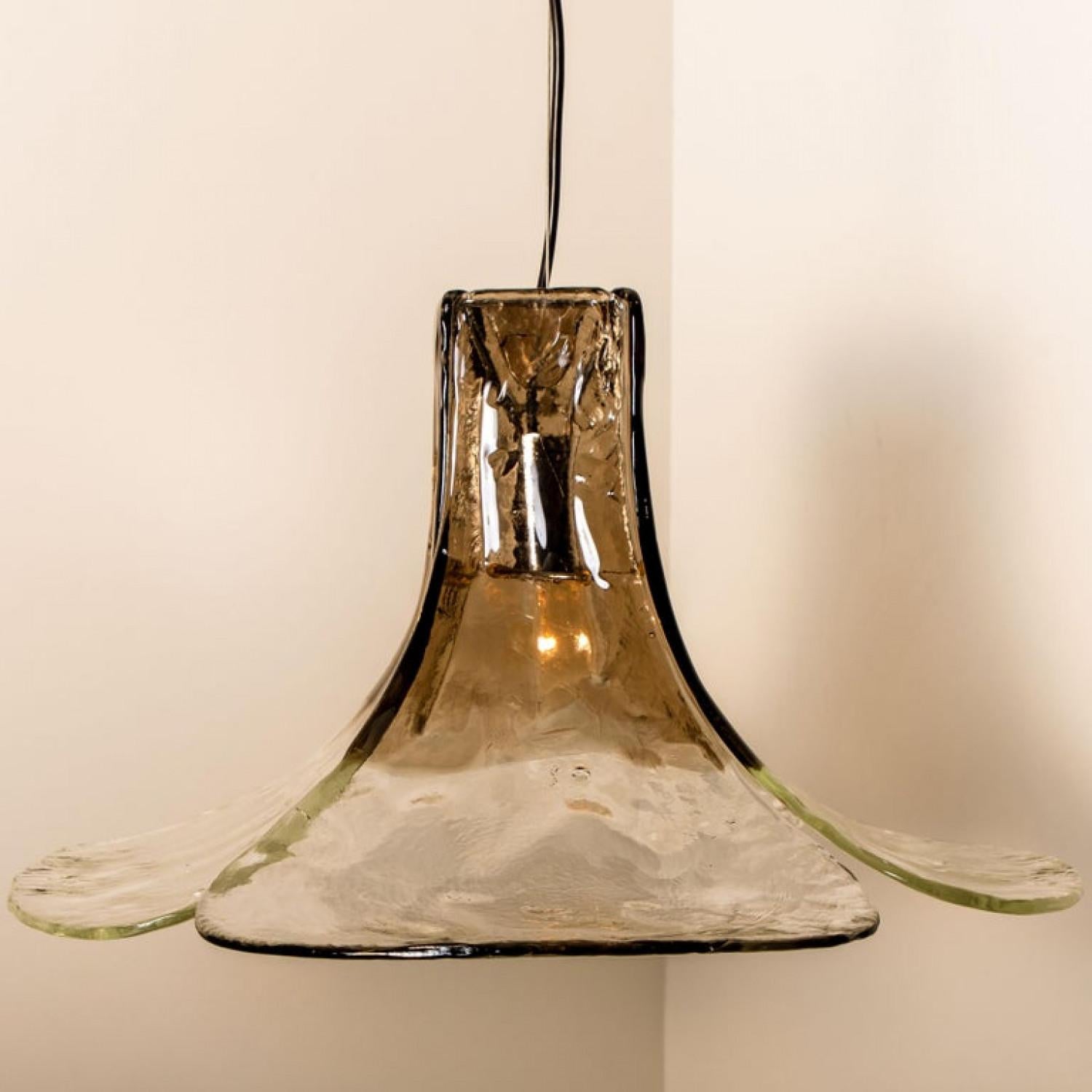 1 of the 2 Pendant Lamps by Carlo Nason for Mazzega For Sale at 1stDibs