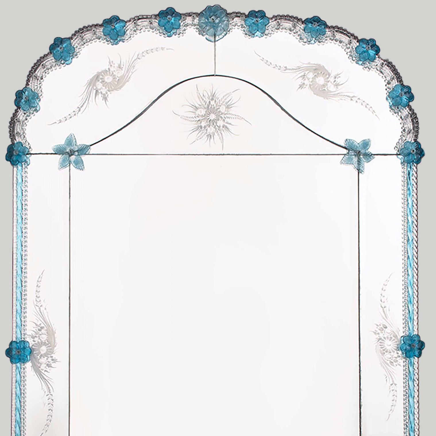 1 of the 2 Stunning Large Venetian Archtop Mirrors With Murano Glass ...