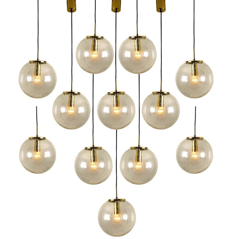 1 of the 20 Hand Blown Pendant Lights, Limburg Glashütte, 1960 For Sale ...