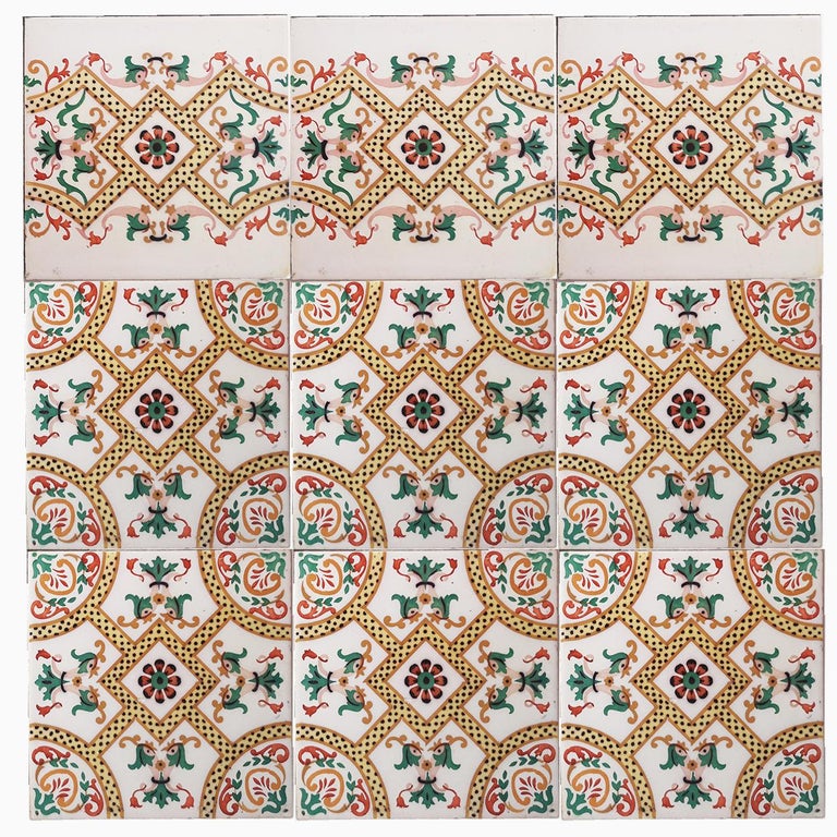 1 of the 20 Pcs Antique Ceramic Tiles with Fish by Onda Spain, circa ...