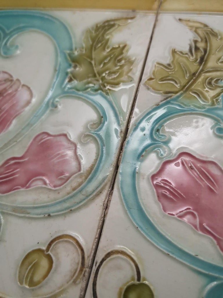 1 of the 28 Pieces Unique Jugendstil Antique Relief Tiles, Le Claive ...