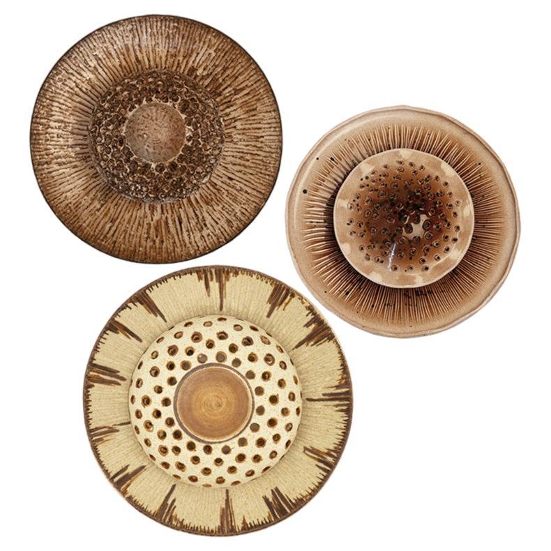 1 of the 3 Ceramic Wall Lights, Denmark, 1970s For Sale at 1stDibs