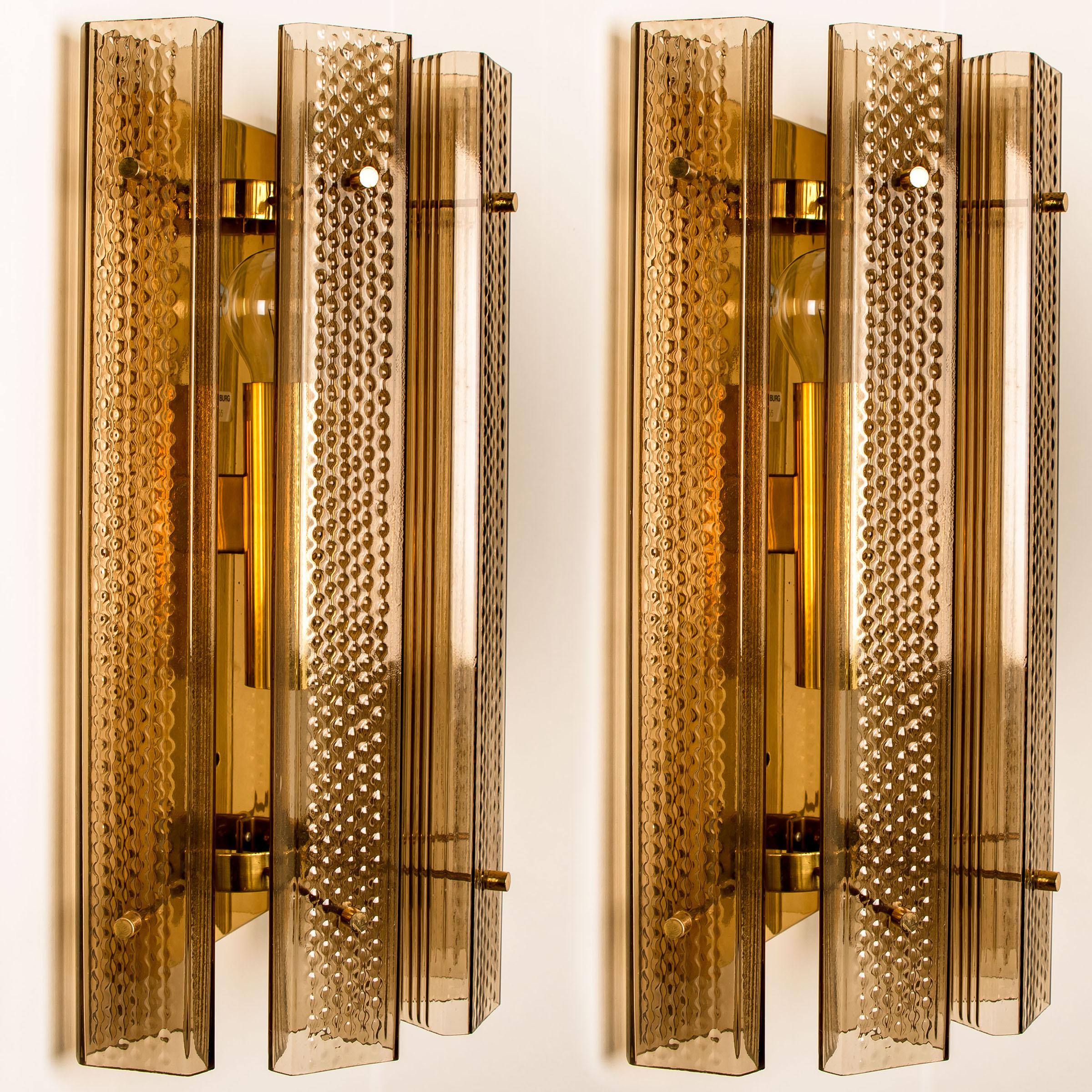 1 of the 3 Pairs of Extra Large Murano Wall Sconces/Wall Lights Glass ...