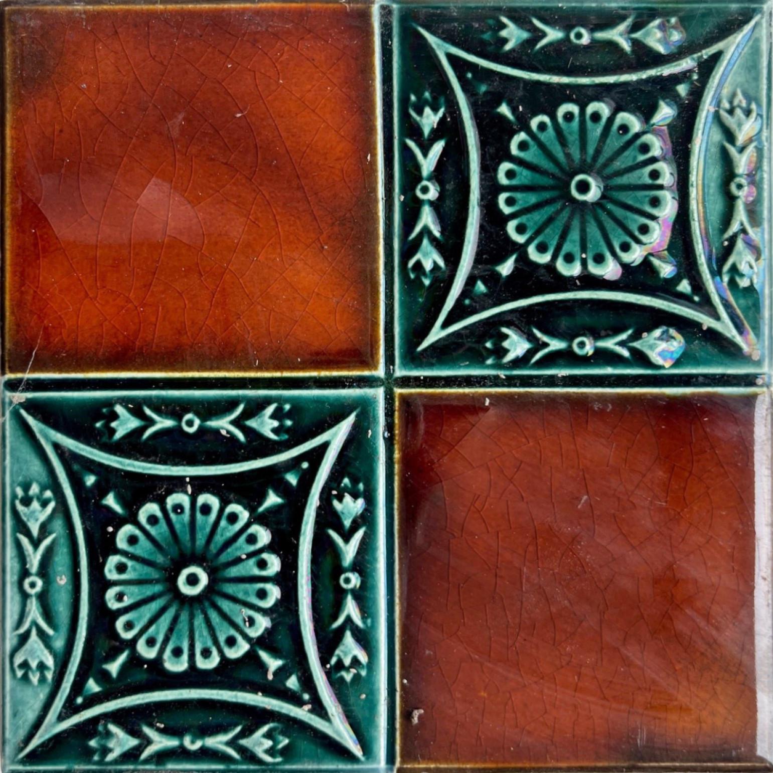 1 of the 30 Art Deco Glazed Relief Tiles by Gilliot, Hemiksem, circa ...
