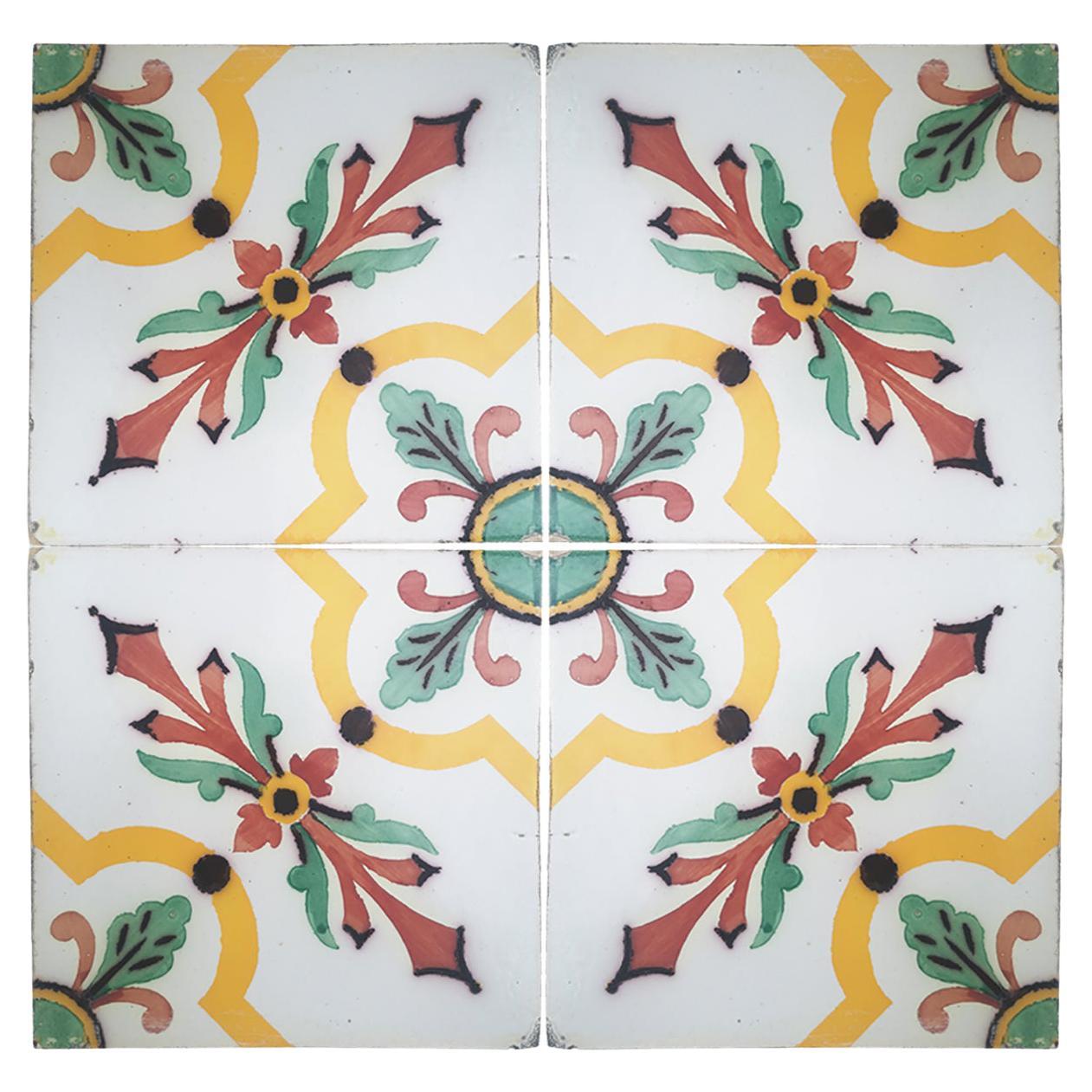 1 of the 100 Antique Ceramic Tiles by Societe Morialme, 1920 at 1stDibs