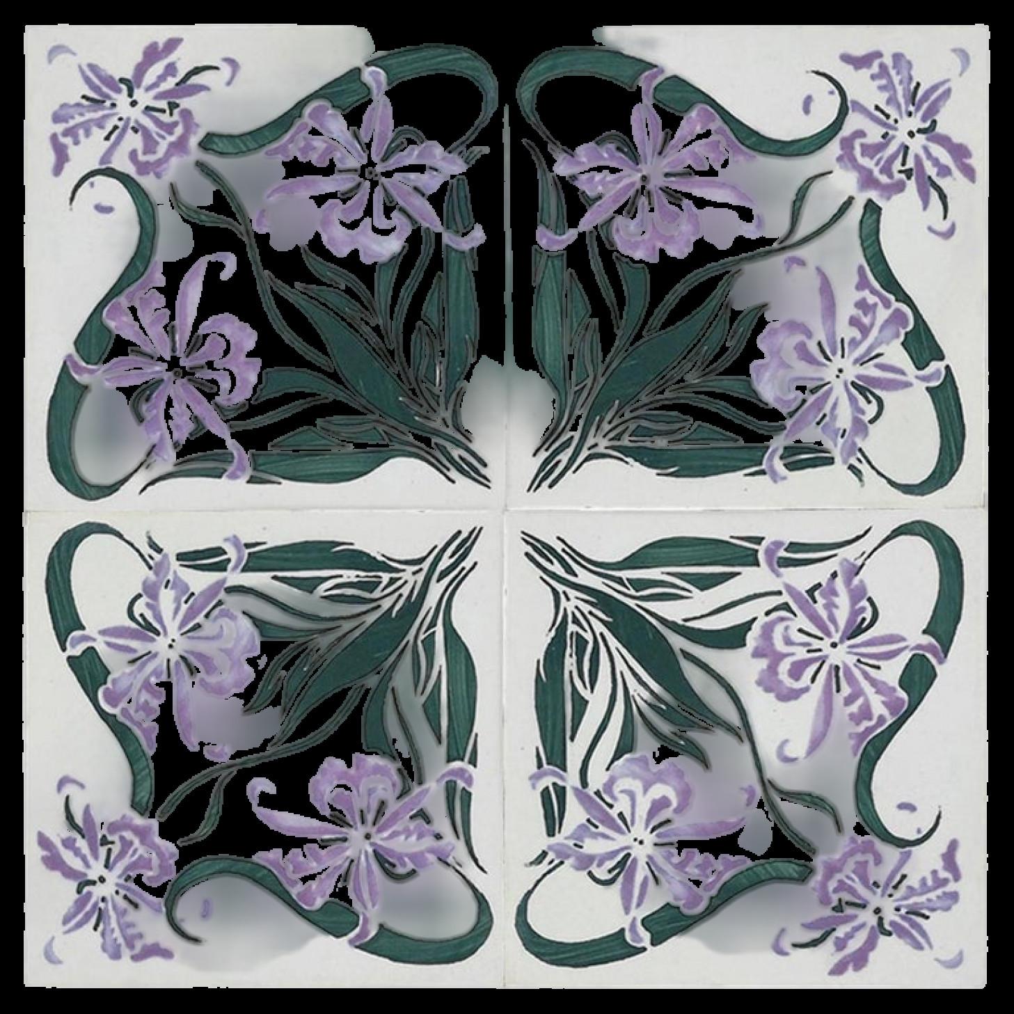 1 of the 40 Art Nouveau Wall Tiles Marque de Fabrique CF, Devres ...