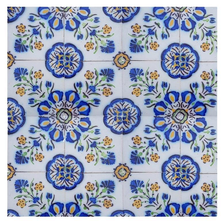 Large Colorful Berber Handmade Tile Panel, Morocco For Sale at 1stDibs