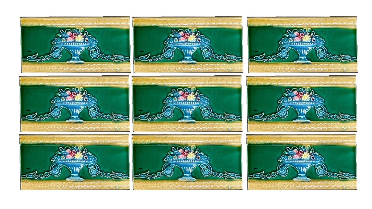 1 of the 42 Pieces Unique Antique Relief Tiles, circa 1900 For Sale at ...