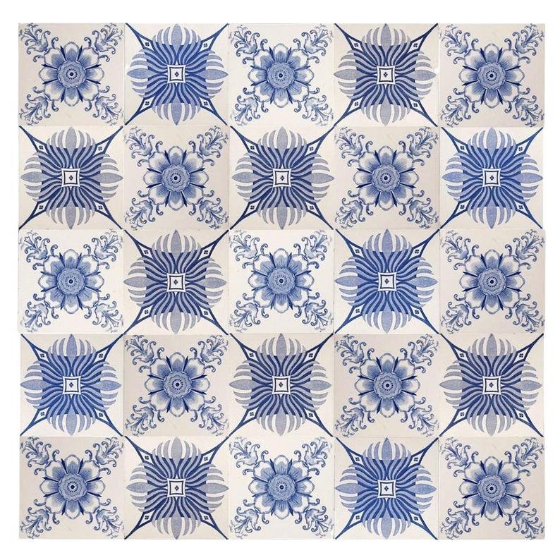 Unique Panel of antique Tiles, Hemiksem circa 1920, Belgium For Sale at ...