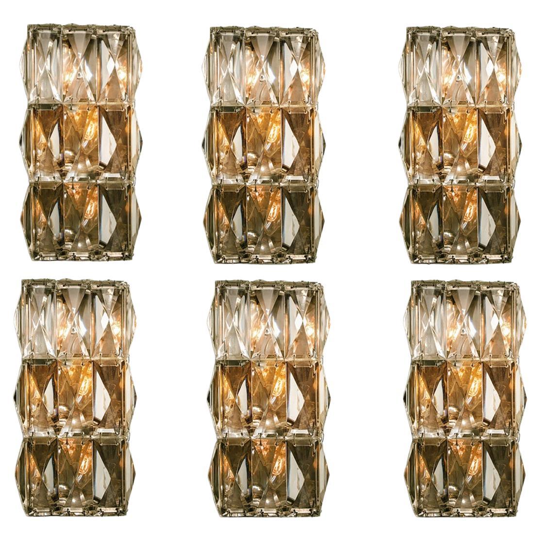 1 of the 6 Clear Gold, Glass Messing Crystal Wall Lights, Bakalowits ...