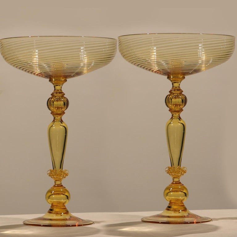 1 of the 6 Murano Venetian Crystal Signoretto Cocktail Glasses For Sale ...