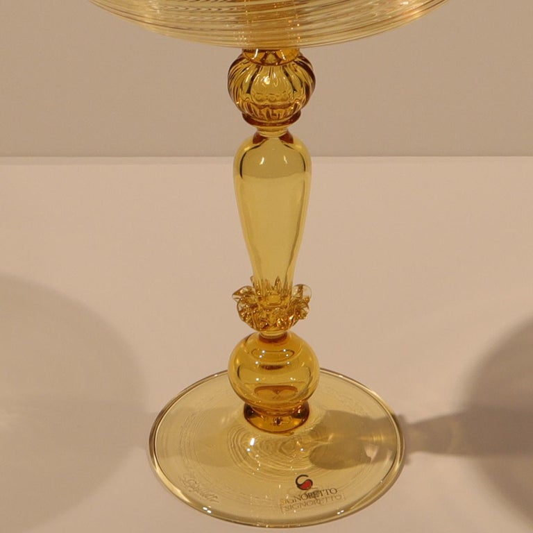 1 of the 6 Murano Venetian Crystal Signoretto Cocktail Glasses For Sale ...