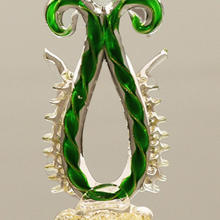 1 of the 6 Murano Venetian Crystal Signoretto Wine Glasses For Sale at ...