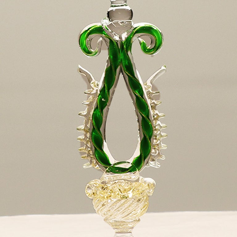1 of the 6 Murano Venetian Crystal Signoretto Wine Glasses For Sale at ...