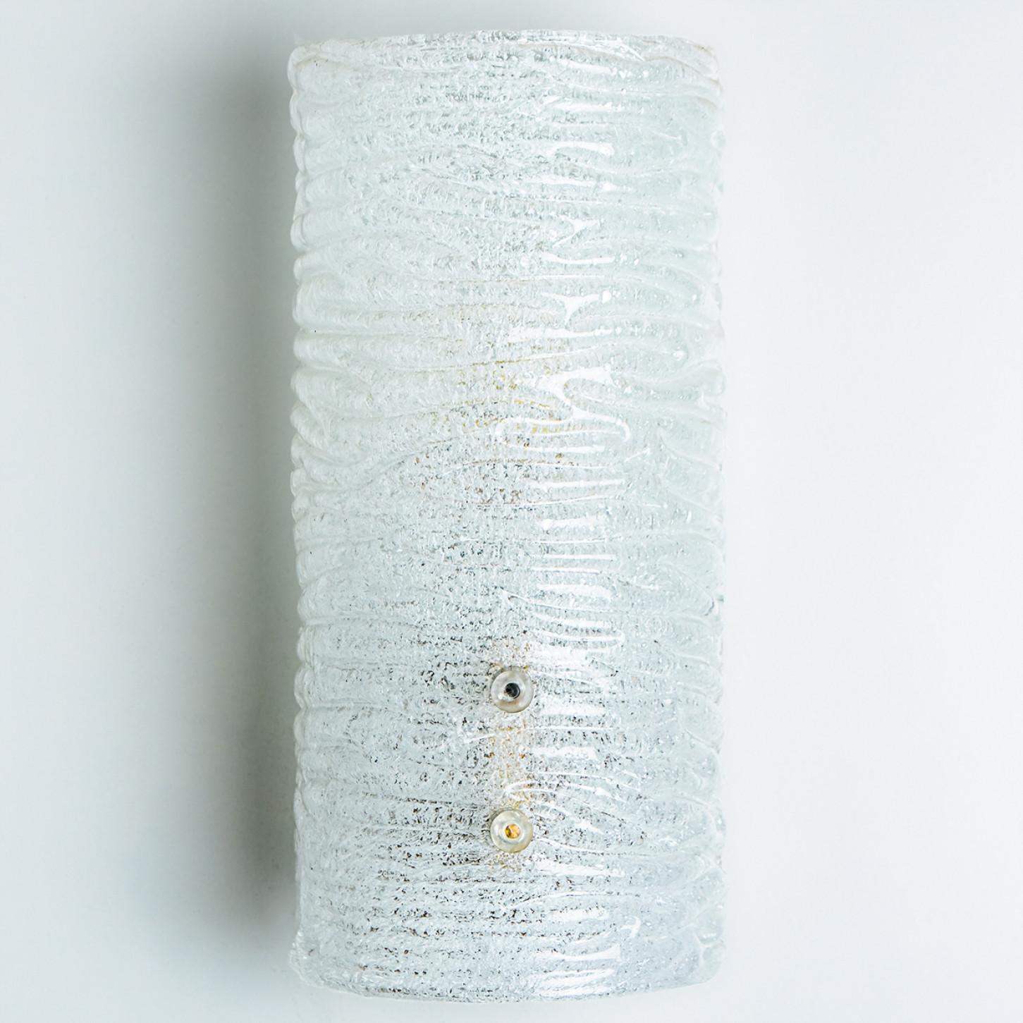 1 of the 6 Ribble Textured Glass Brass Wall Lights by J.T. Kalmar ...