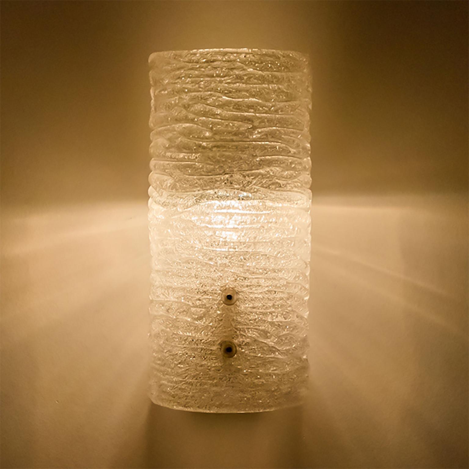1 of the 6 Ribble Textured Glass Brass Wall Lights by J.T. Kalmar ...
