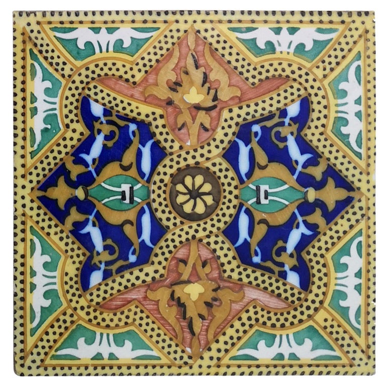 1 of the 6 Unique Antique Ceramic Tiles, Onda, Spain Valencia, circa ...
