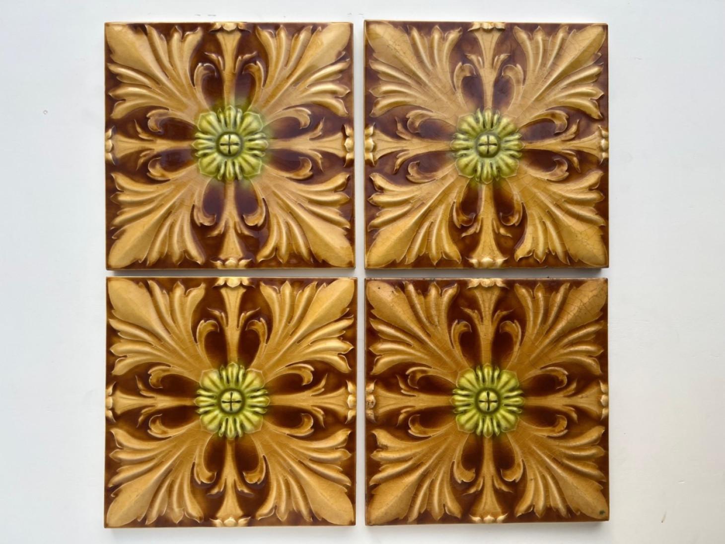 1 of the 60 Art Deco Glazed Relief Tiles by Gilliot, Hemiksem, circa ...