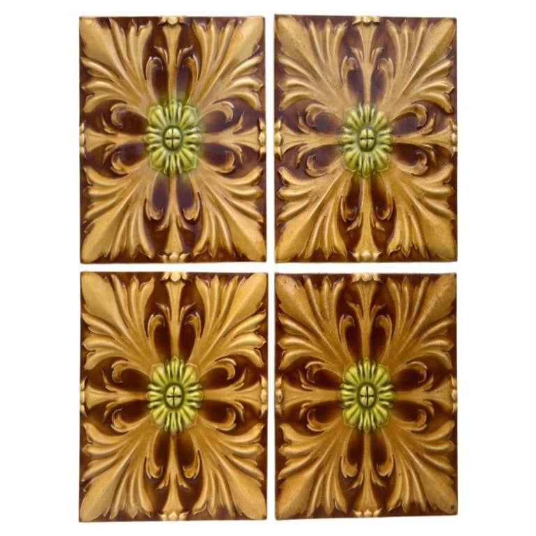 1 of the 60 Art Deco Glazed Relief Tiles by Gilliot, Hemiksem, circa ...