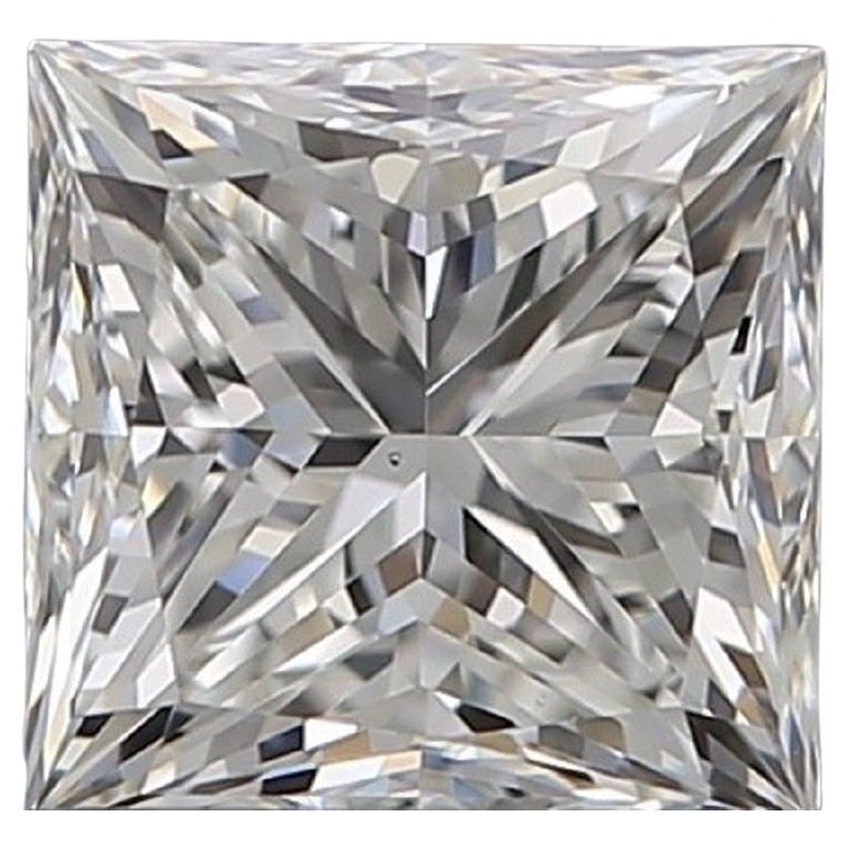 1 pice Diamant naturel - 1,17 carat - Princesse - F - VS2- Certificat ...