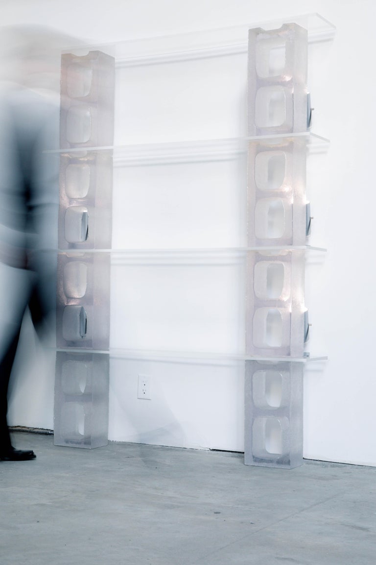 1 Tier Cinder Block Bookshelf, Resin For Sale at 1stDibs