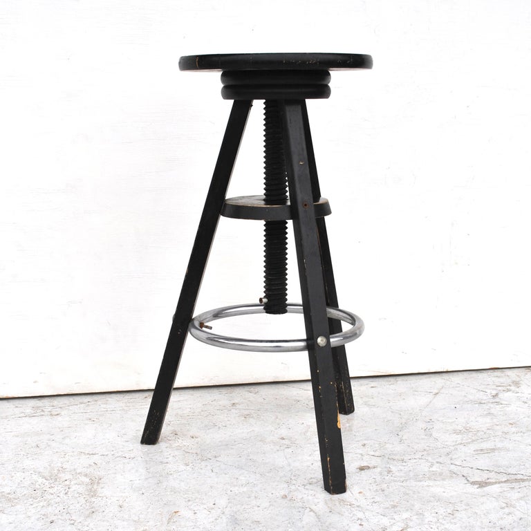 '1' Vintage Industrial Adjustable Bar Stool For Sale at 1stDibs ...