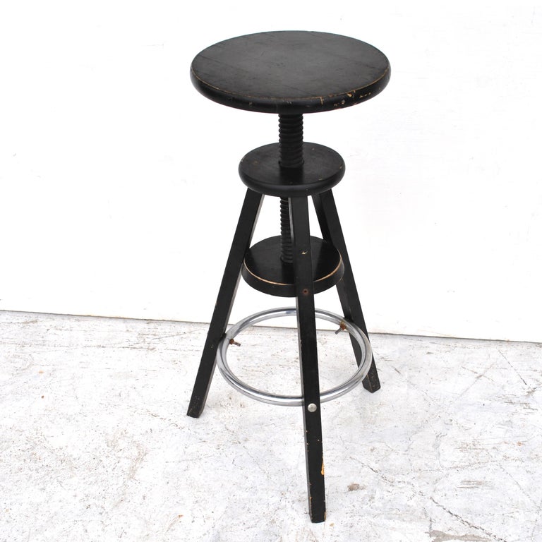 '1' Vintage Industrial Adjustable Bar Stool For Sale at 1stDibs ...
