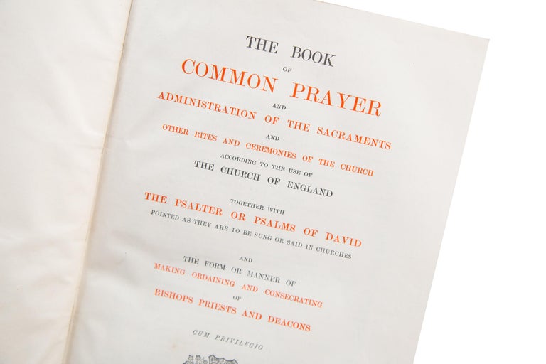 1 Volume. Anon, The Book of Common Prayer For Sale at 1stDibs