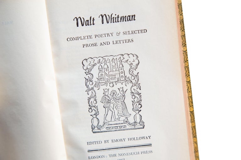 1 Volume, Walt Whitman, the Works For Sale at 1stDibs