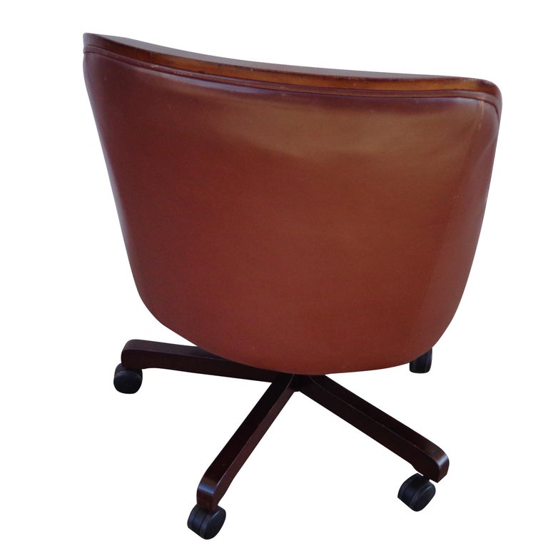 1 Ward Bennett for Brickel and Associates Leather Desk Chair For Sale ...