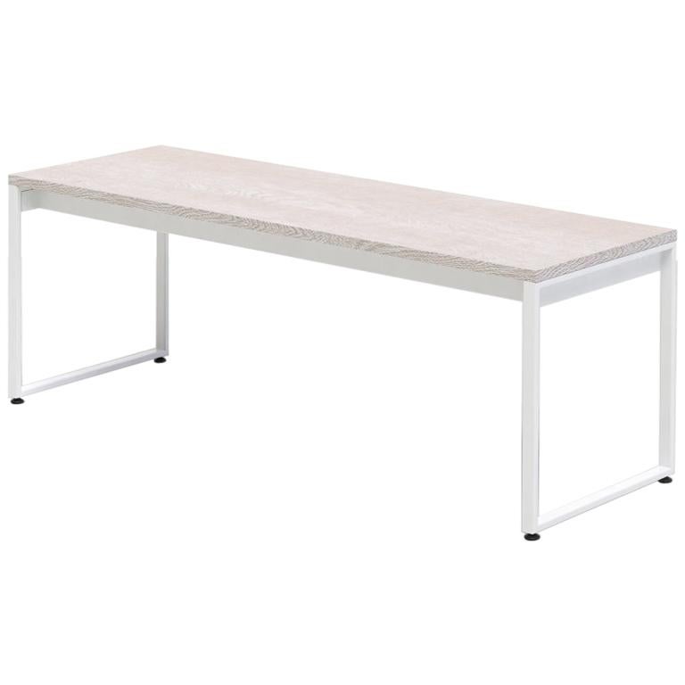 1 x 1 Bench 48", White Washed Ash - In Stock For Sale at 1stDibs