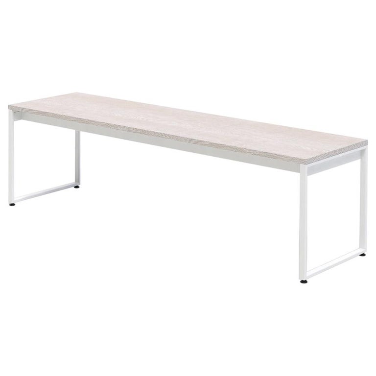 1 x 1 Bench 60", White Washed Ash - IN STOCK For Sale at 1stDibs