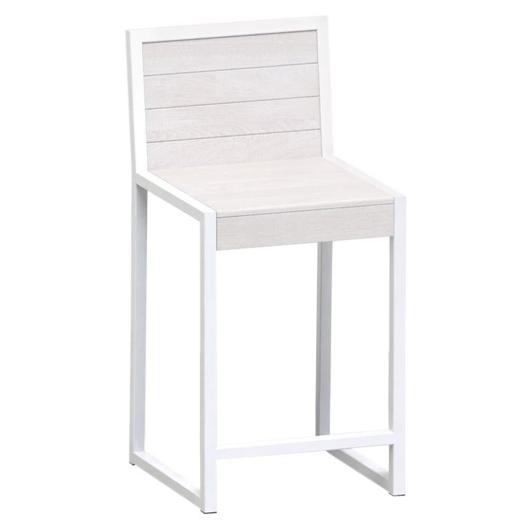 1 x 1 Counter Stool, White Washed Ash For Sale at 1stDibs