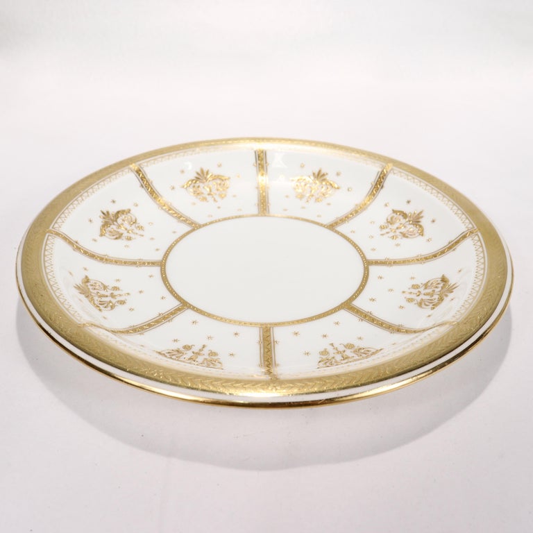 10 Antique Mintons Porcelain Raised Gold Aesthetic Movement Luncheon ...