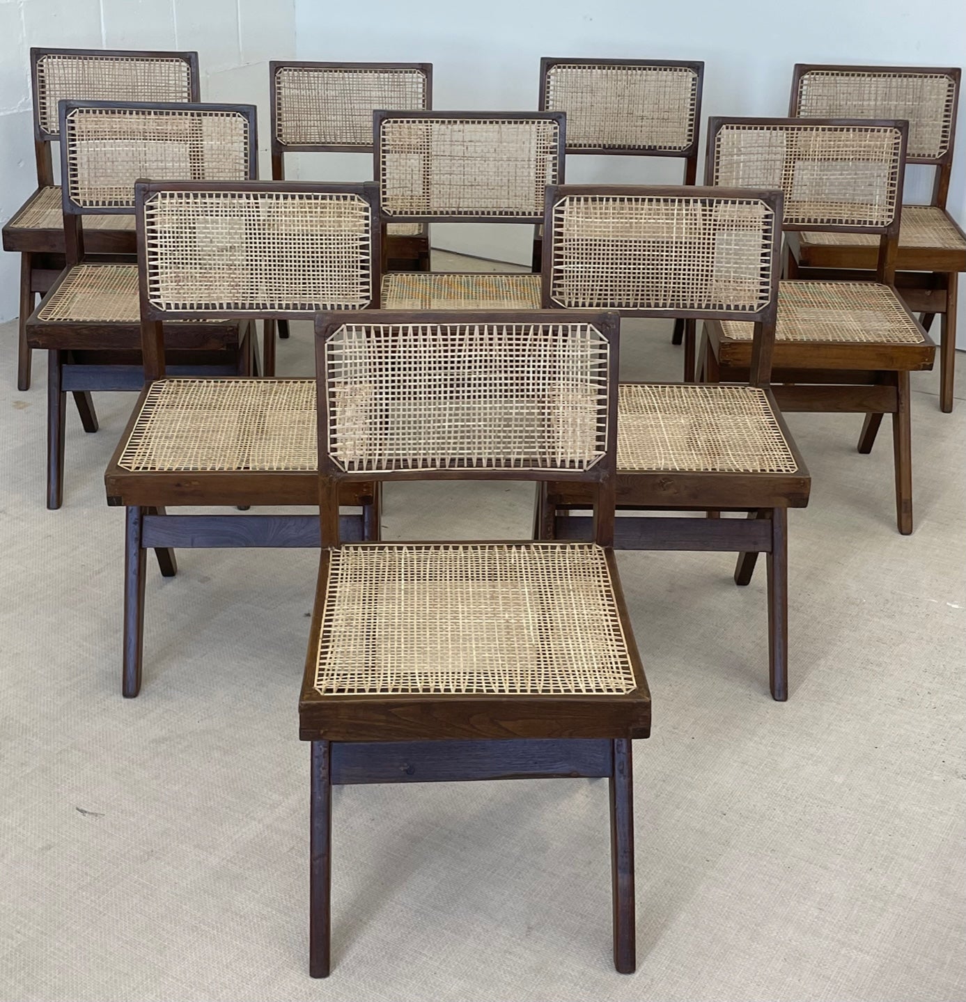 Pierre Jeanneret Dining Chairs in Teak For Sale at 1stDibs