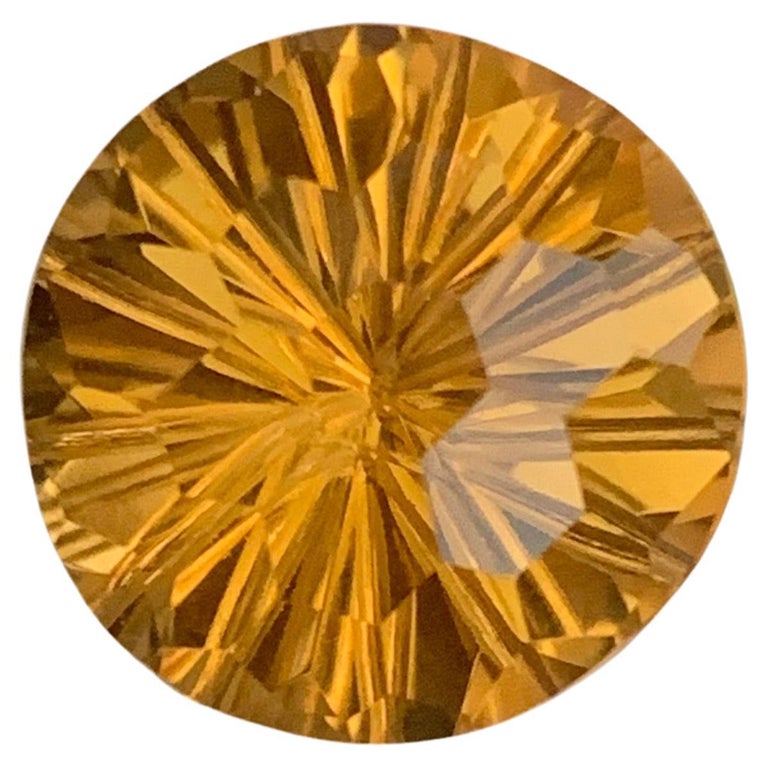 10 Carat Natural Loose Yellow Citrine Laser Round Cut from Brazil for ...