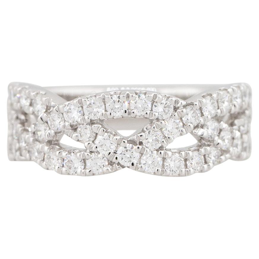 1.0 Carat Round Brilliant Diamond Braided Band Ring 14 Karat in Stock ...