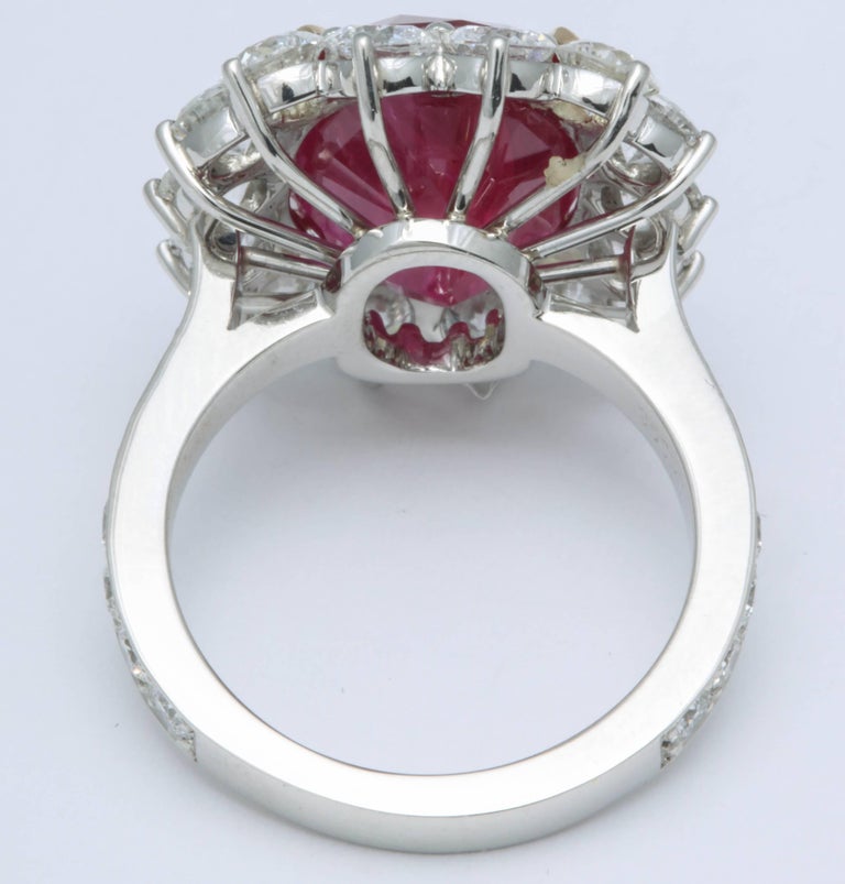 10 Carat Ruby and Diamond Cocktail Ring For Sale at 1stDibs