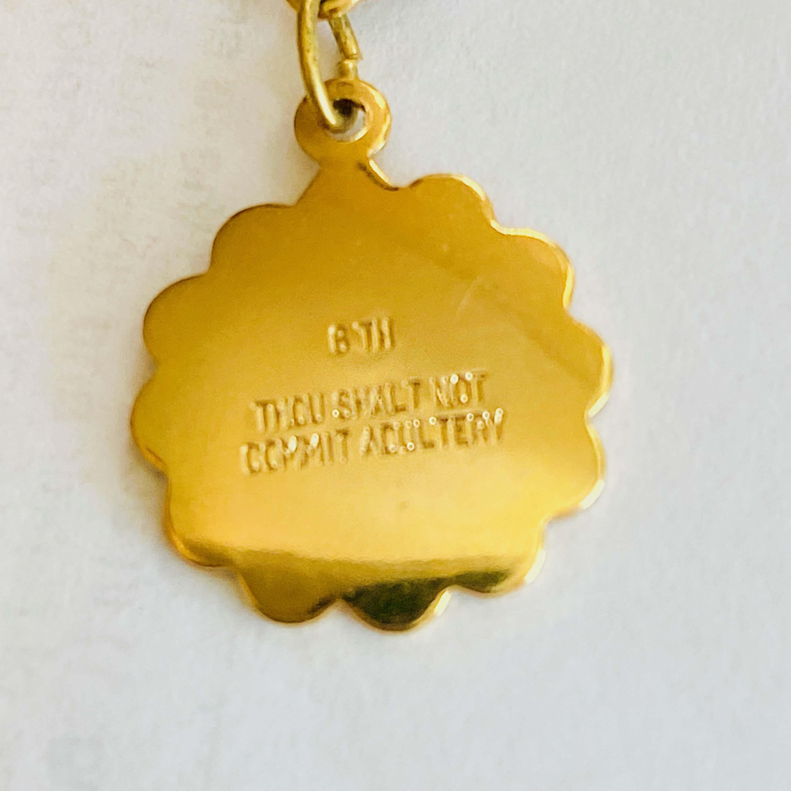 10 Commandments Gold and Rose Pearl Beads, Religious Ten Commandments ...