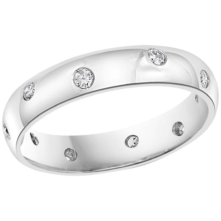 10 Flush Set Diamond Eternity Band in Platinum at 1stDibs