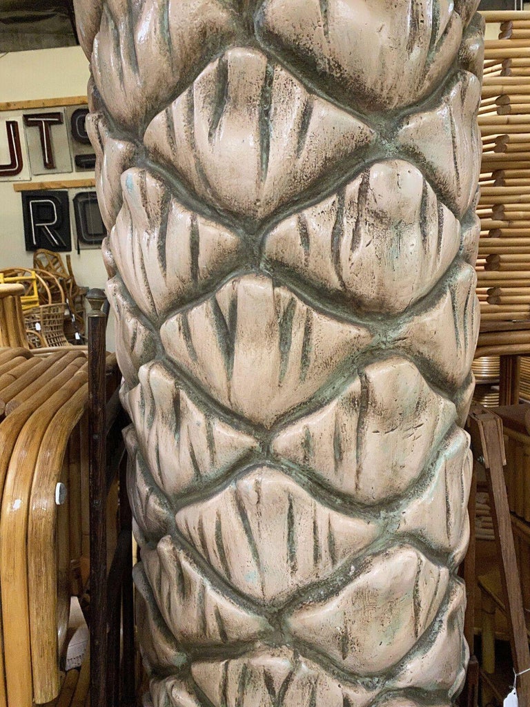 Fiberglass Art Deco Grand Palm Tree Column For Sale at 1stDibs