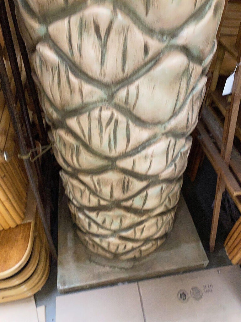 Fiberglass Art Deco Grand Palm Tree Column For Sale at 1stDibs