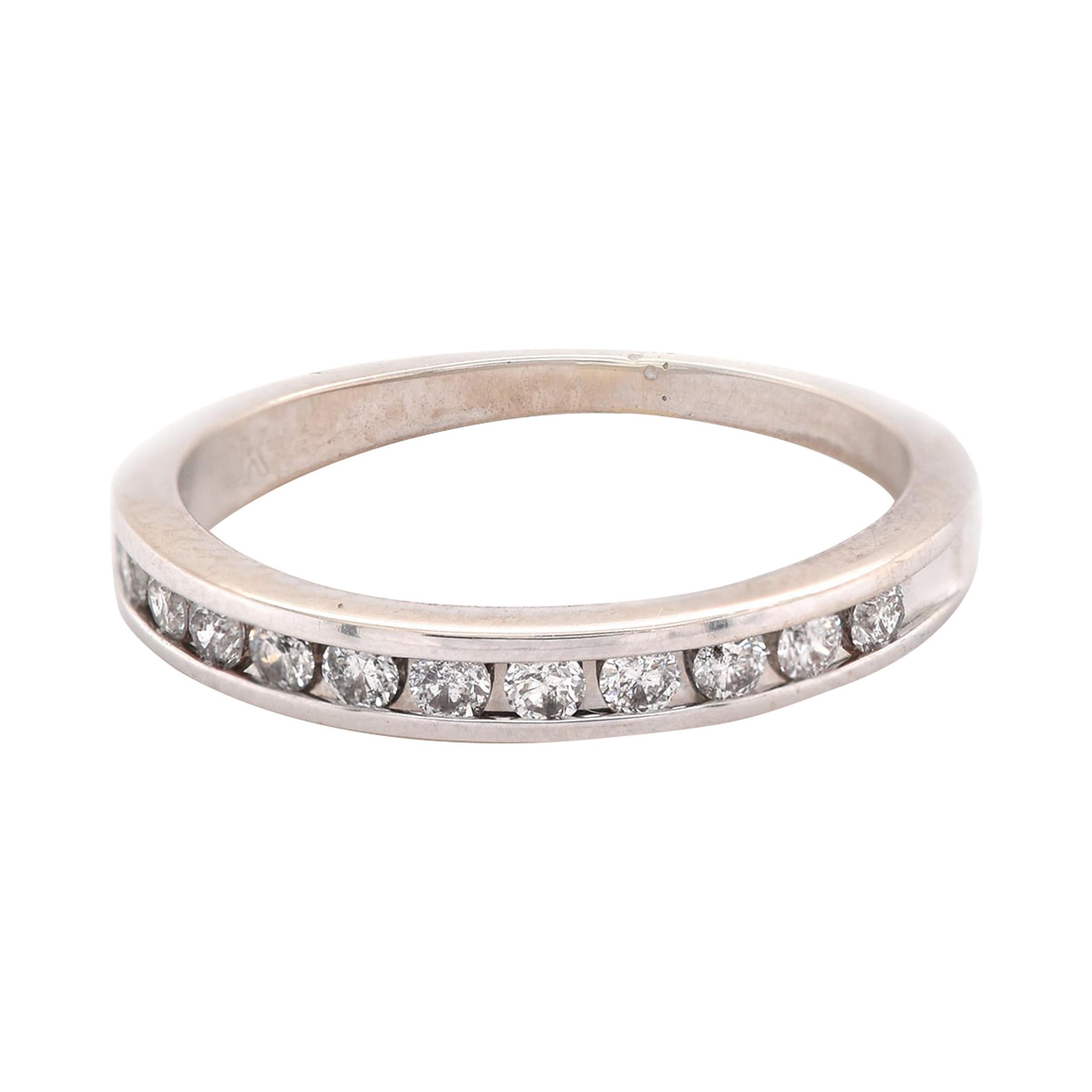 Diamond Eternity Band White Gold 10 Karat For Sale at 1stDibs