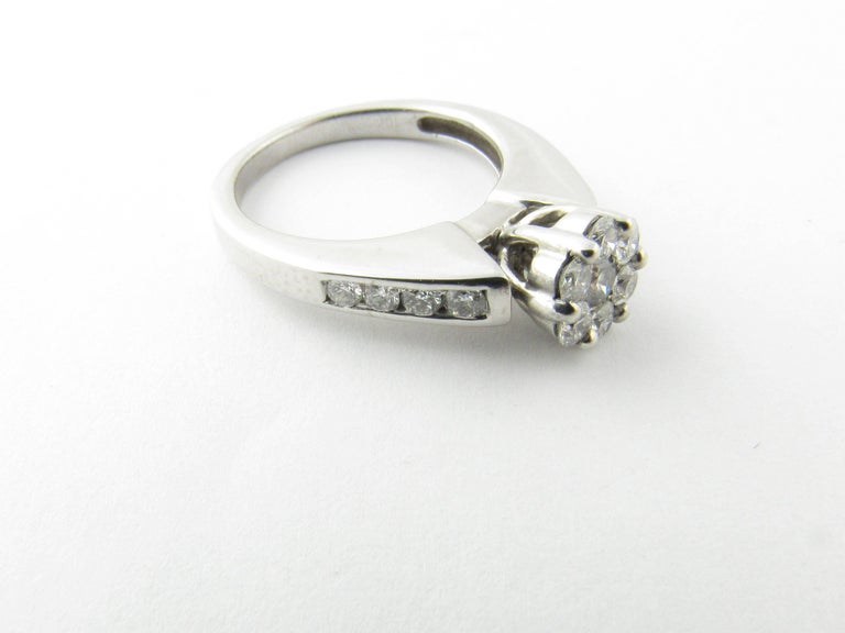 10 Karat White Gold Diamond Engagement Ring For Sale at 1stDibs